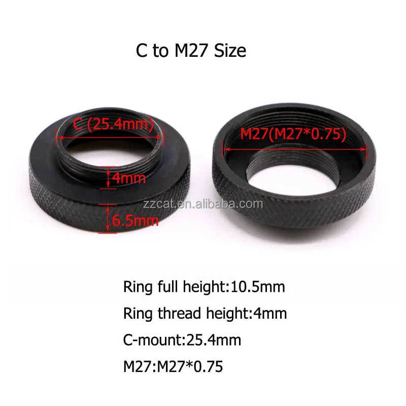C Mount 25.4mm to RMS Thread M25 M26 M27 M42 Microscope Objective Lens ...