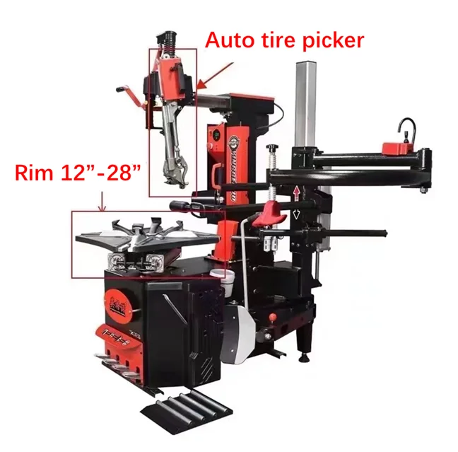 Max Rim 28 Inch Automatic Lean Back Tire Changer With Auto Tire Picker ...