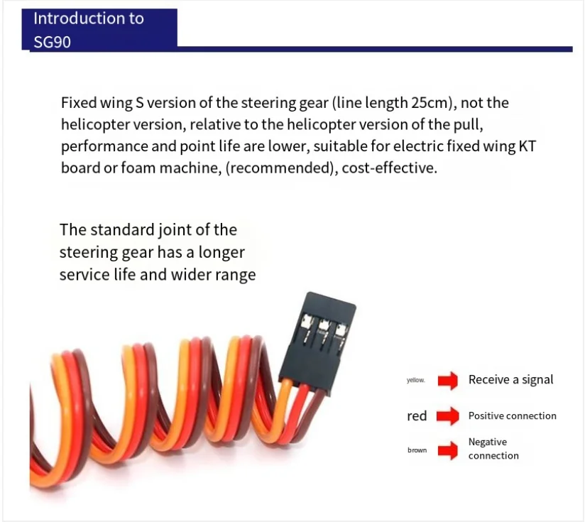 SG90 Classic 9G Steering Gear KT Plate Aircraft Fixed Wing Steering Gear SU27 Remote Control ...