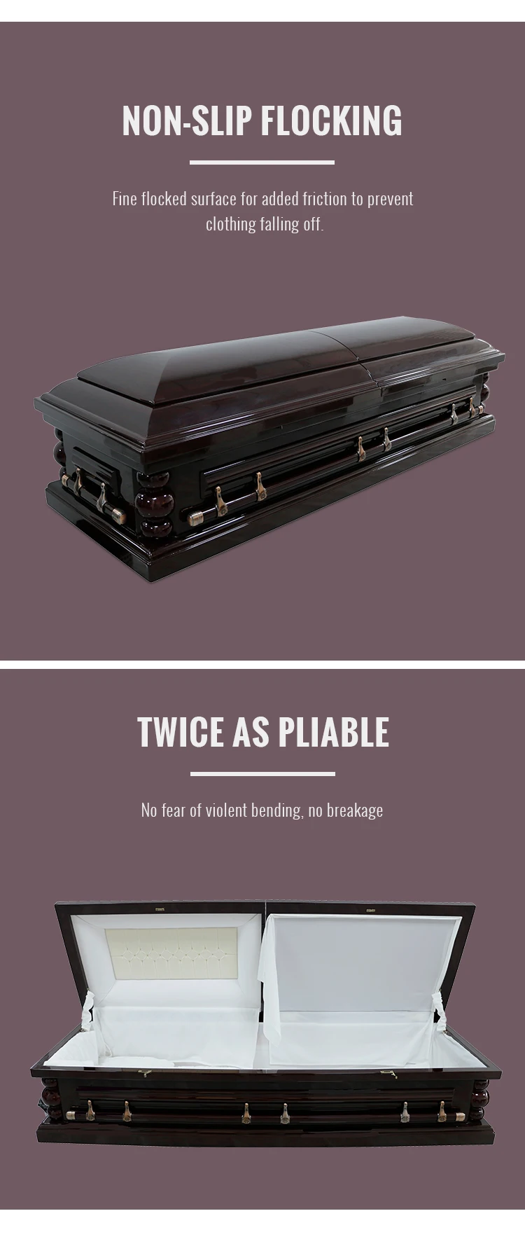 Wooden Coffin Casket Human Casket Funeral Coffin Customizable In China ...