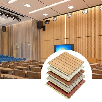 Customizable Acoustic Panels Sound Proof Padding Wall Decorative Bamboo ...