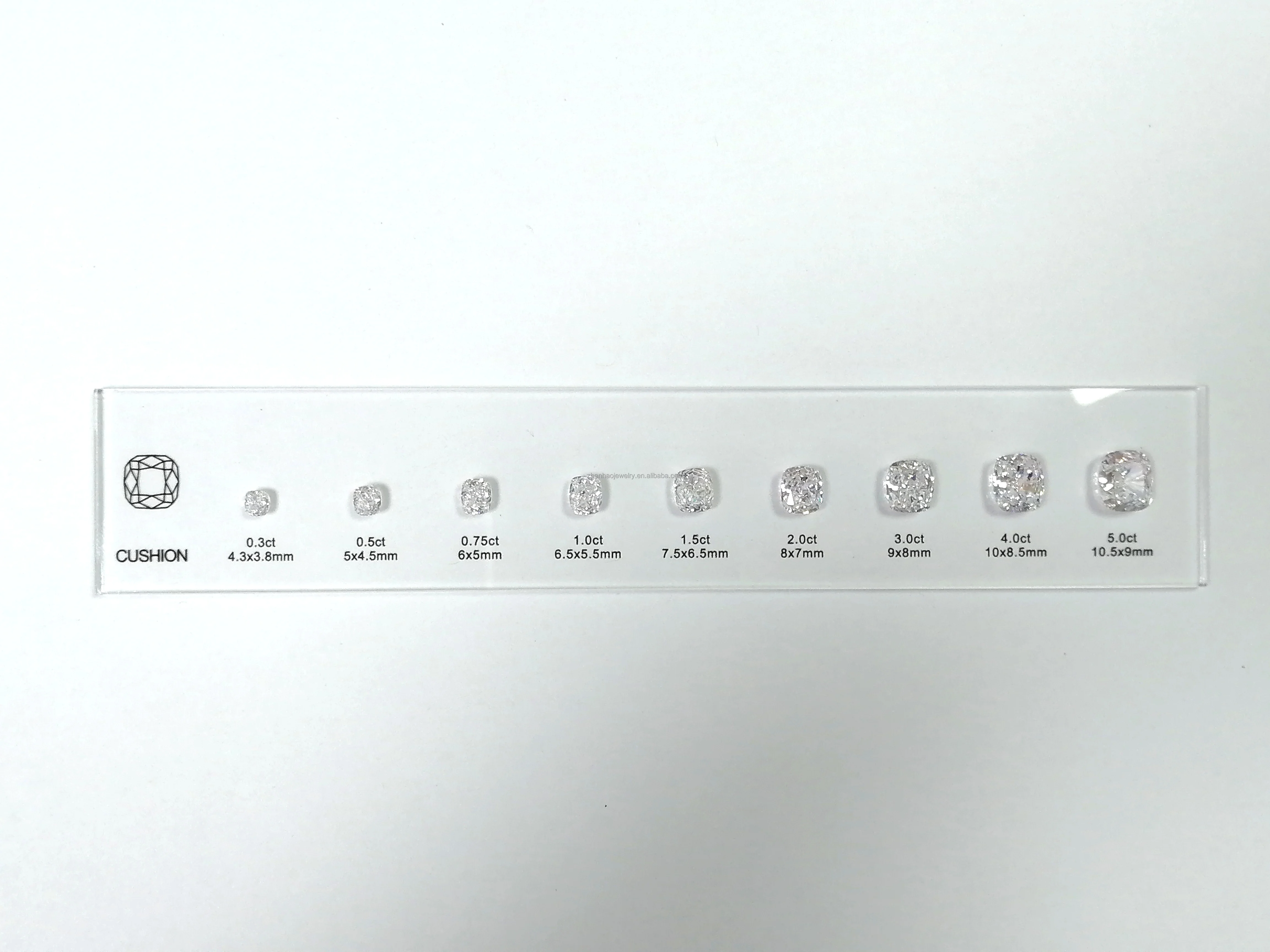 Diamond Selector Carat Size Chart Fancy Shapes and Whole Box Custom ...