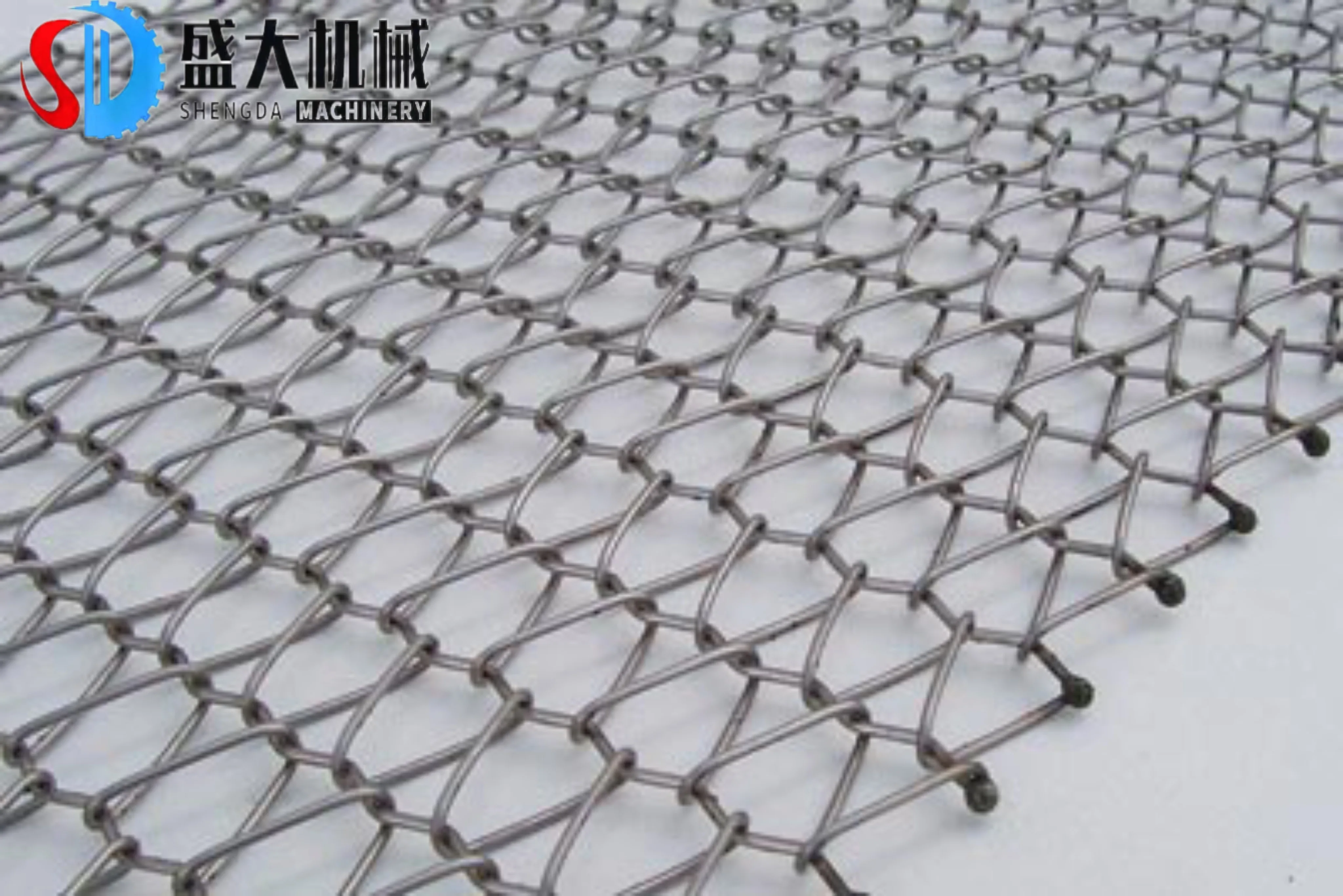 304 Stainless Steel Double Rotary Mesh Product Conveyor Belt For Spiral ...
