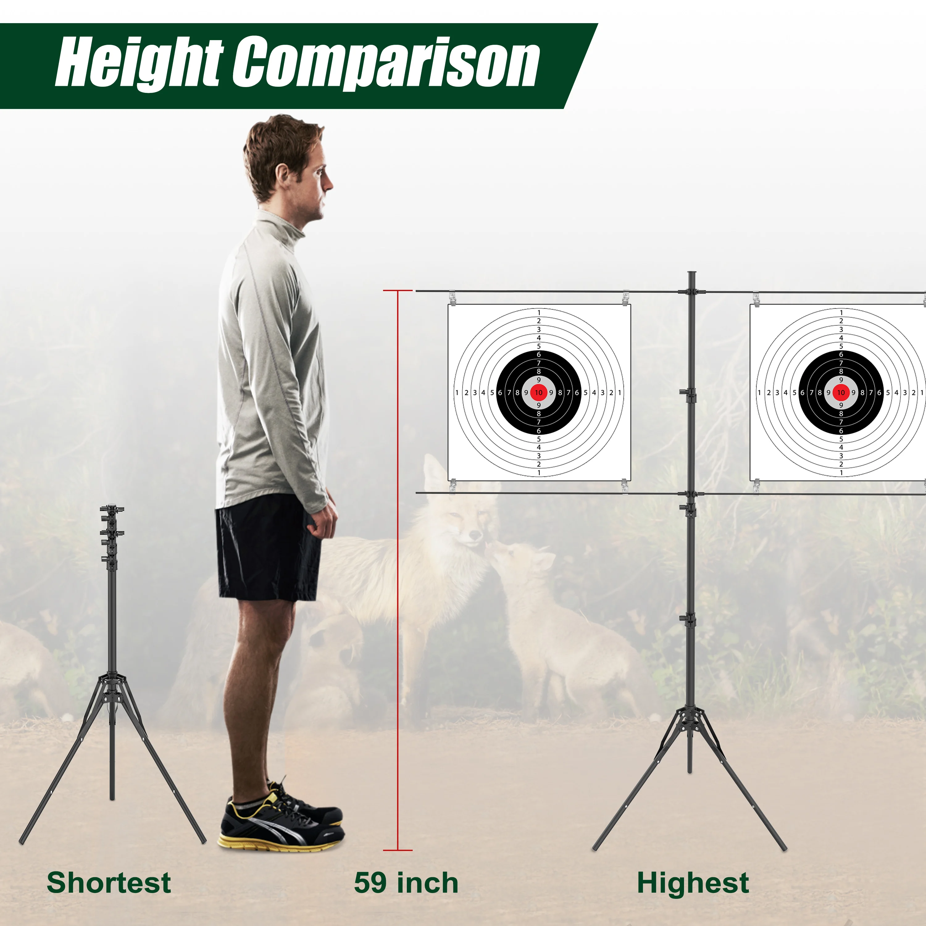Adjustable Paper Target Stand for Outdoors - Durable & Versatile