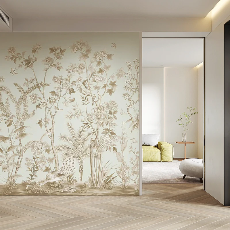 Custom 3D Floral & Natural Scenery Wallpaper for Home