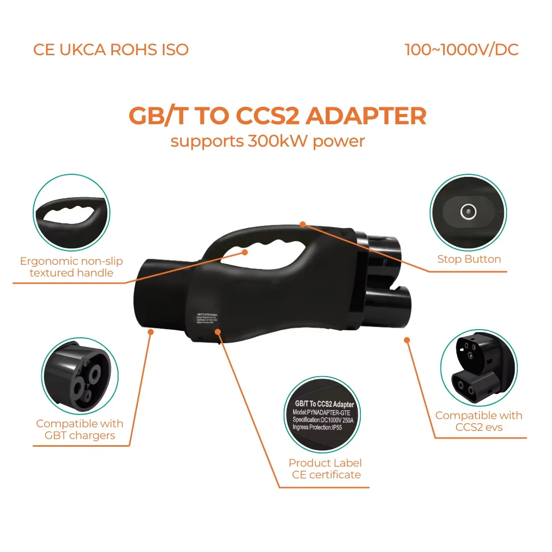 Ev Adapter Electric Car Ccs Combo 2 Socket Ccs2 to Gbt DC Ev Adapter DC ...