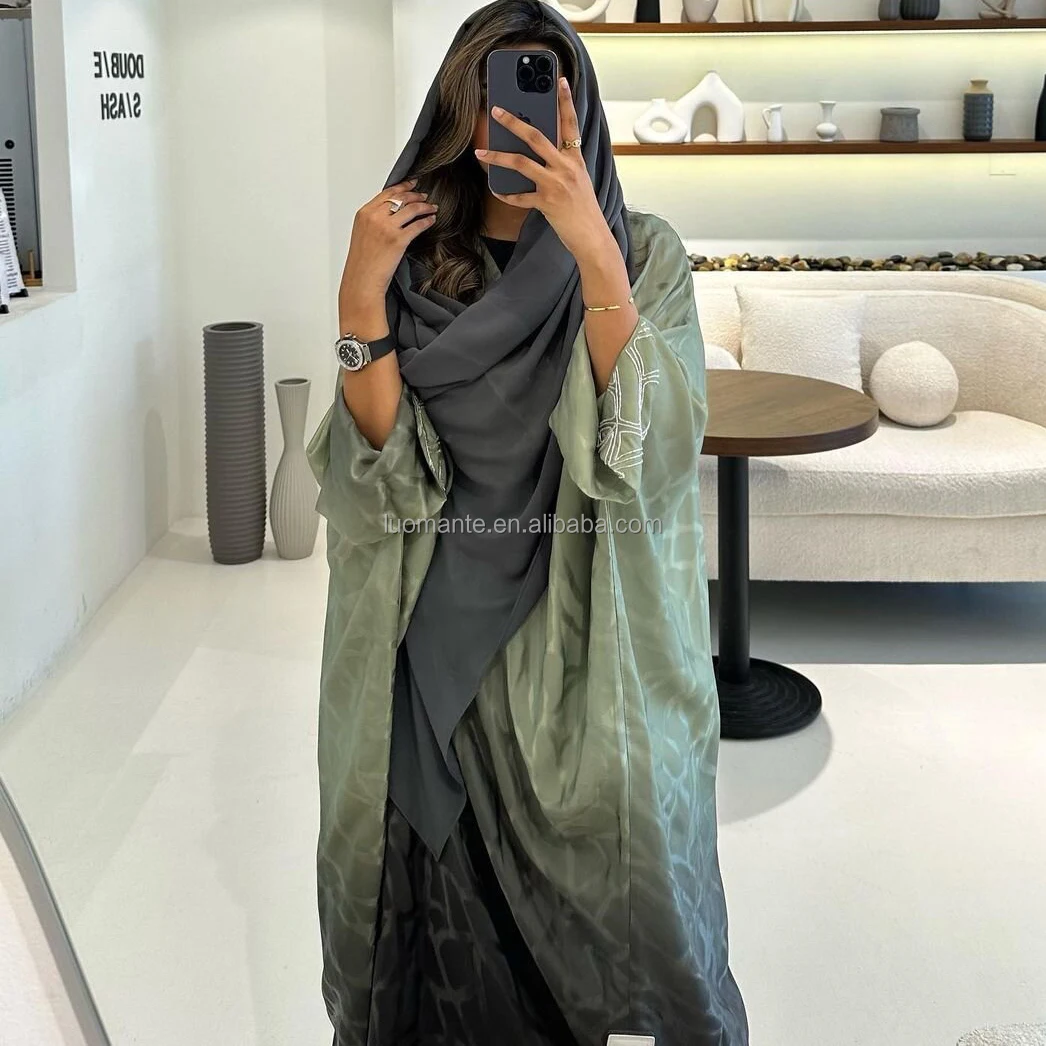 Custom Abaya 2024 One Size Texture Abaya Islamic Muslim Ombre Gradient ...