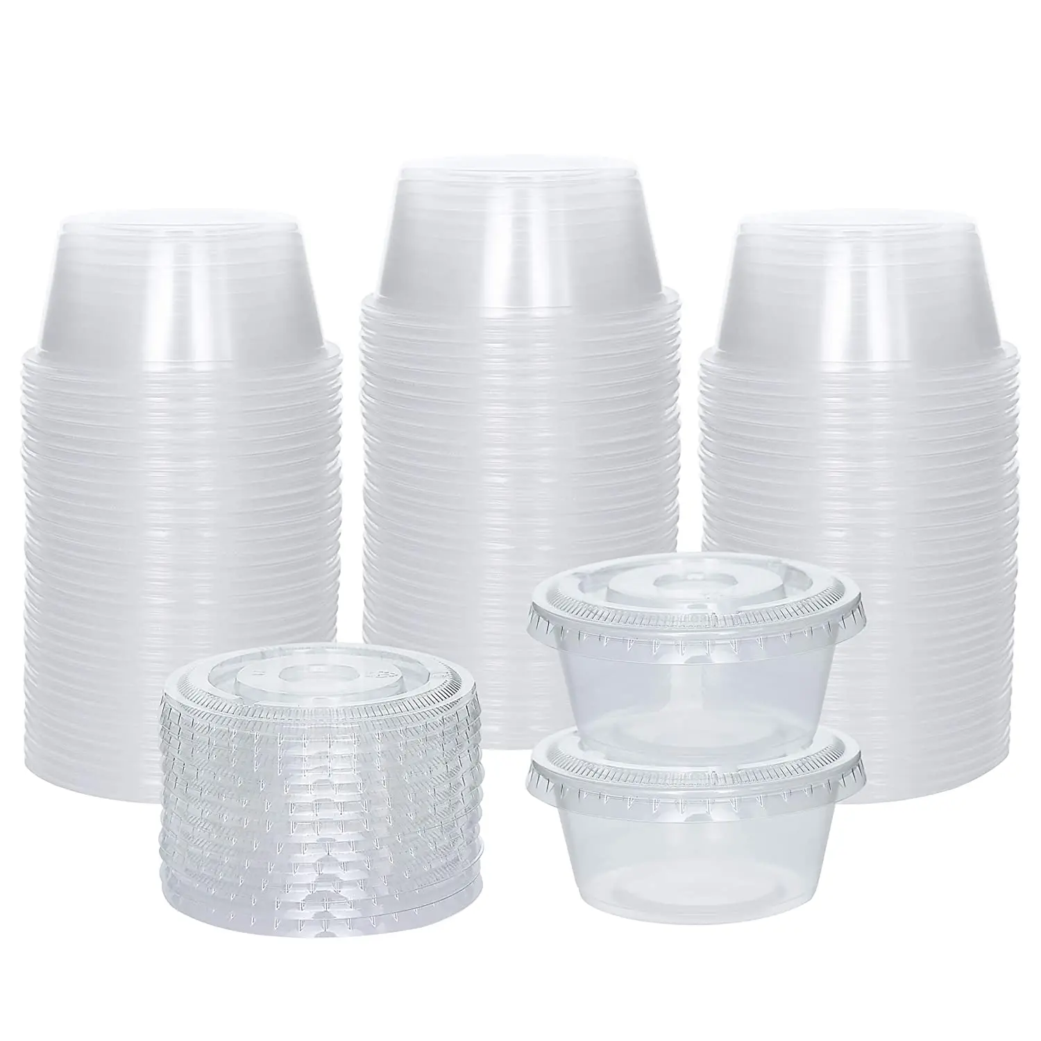 4 oz Small Plastic Containers with Lids Cups with Lids Disposable ...