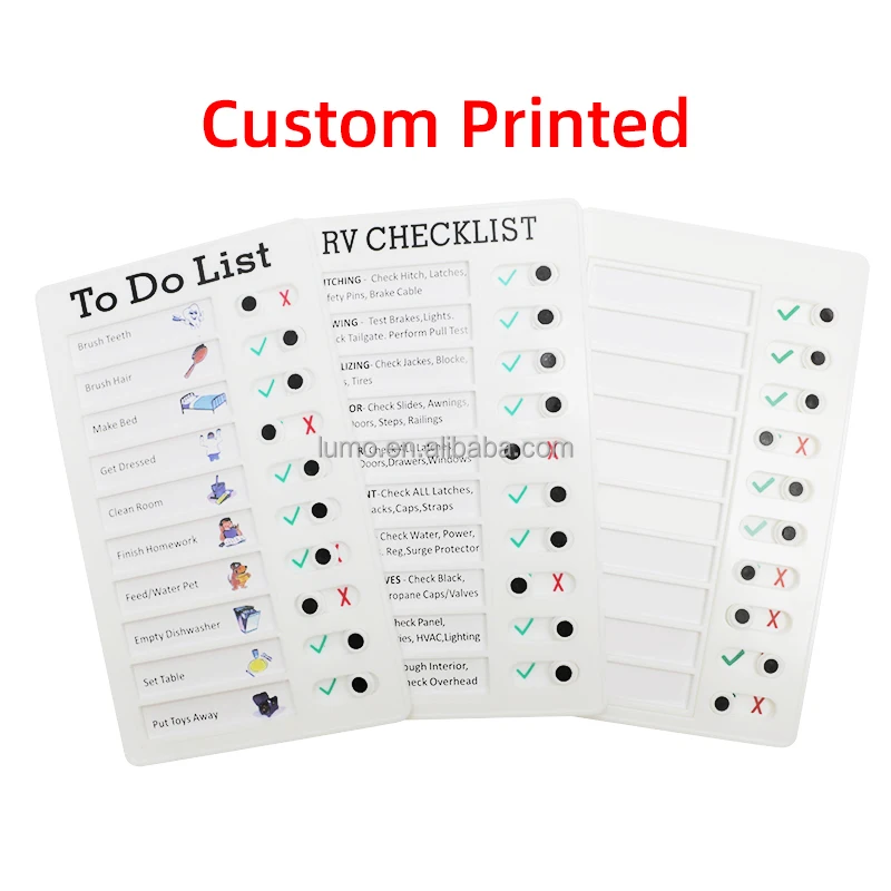 Memo Plastic Board Checklist Planner Board Check List Daily Task Planning Board Chore Chart For ...