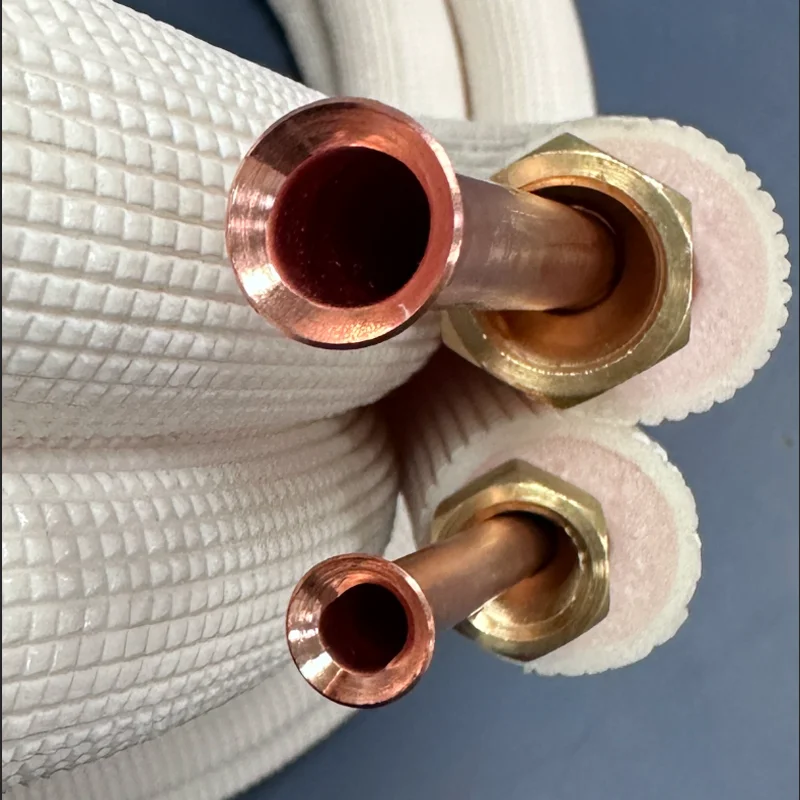 Air Conditioner Copper Pipe Pair Line Set with White Pe Copper Pair ...