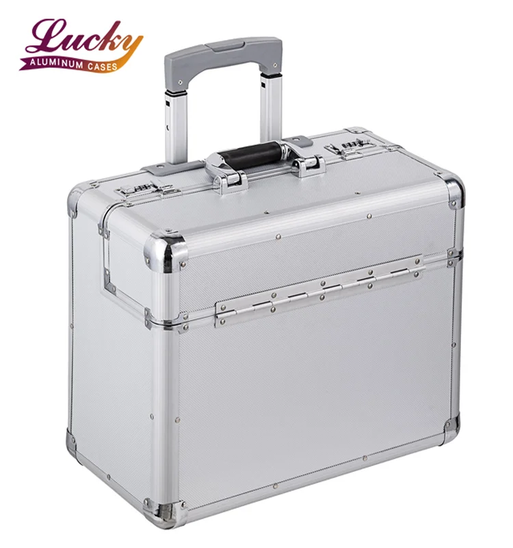 Silver Lockable Aluminium Briefcase for Laptop and Document Aluminium ...