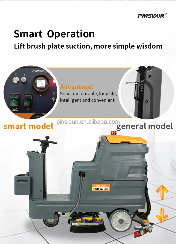 Psd Xj660 Big Water Tank Automatic Floor Scrubber Machine Dryer Cleaner For Wholesale - Buy ...