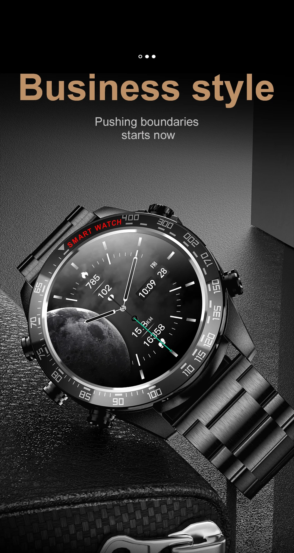 GAOKE CT11 Smart Watch - Luxury with 1.43 AMOLED Display