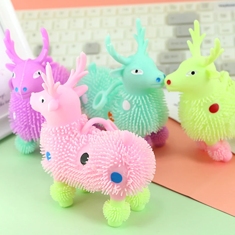 Eco-friendly Led Deer Puffer Ball Toy - Squishy Animal Toys, Oem Welcome