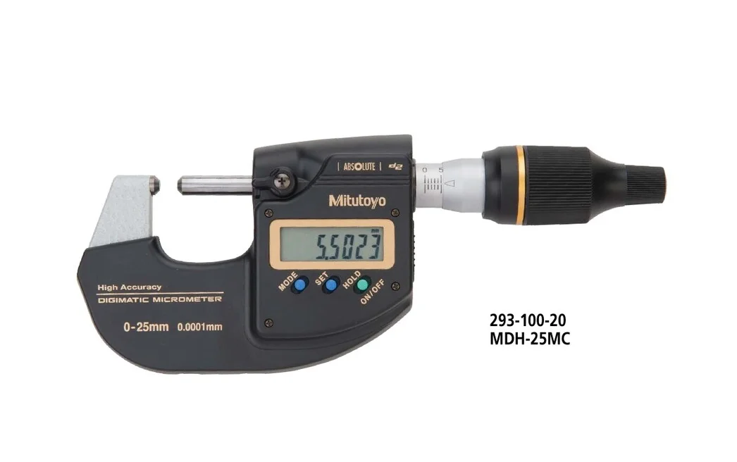 High Performance Digital Micrometer Metal 0.5m Accuracy 0.0001mm ...