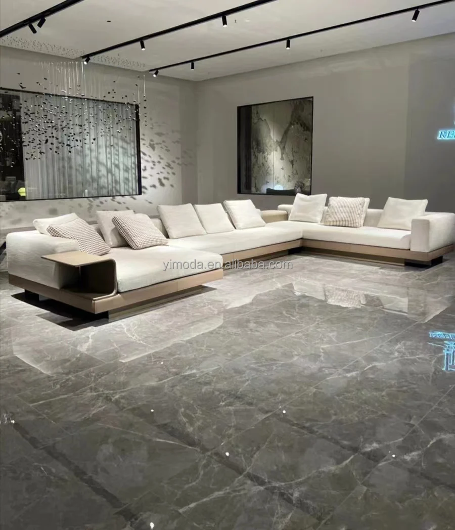 Modern Sectional Sofa with Chaise Lounge Fabric Sofa Upholstered ...