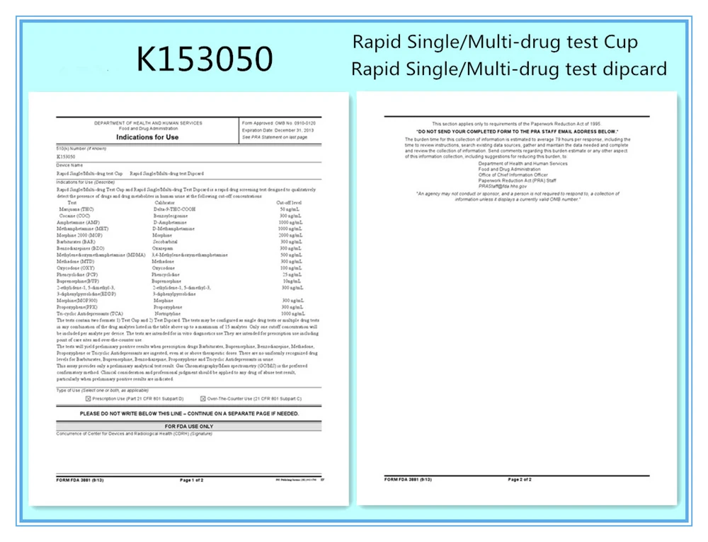 12 Panel Drugconfirm Advanced Flat Panel Urine Drug Test Cup With ...