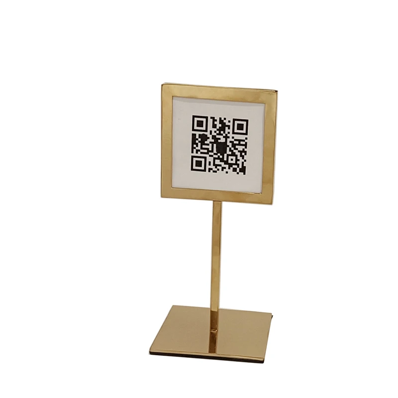 Customized Countertop Metal QR Code Holder Payment QR Code Display ...