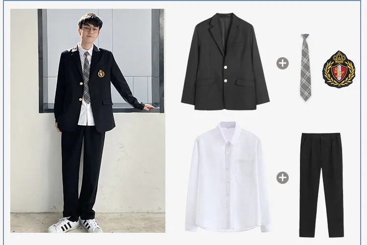 Girl Boy's School Uniforms Suit Toddlers Kids Uniform Shirt Skirt Pant ...