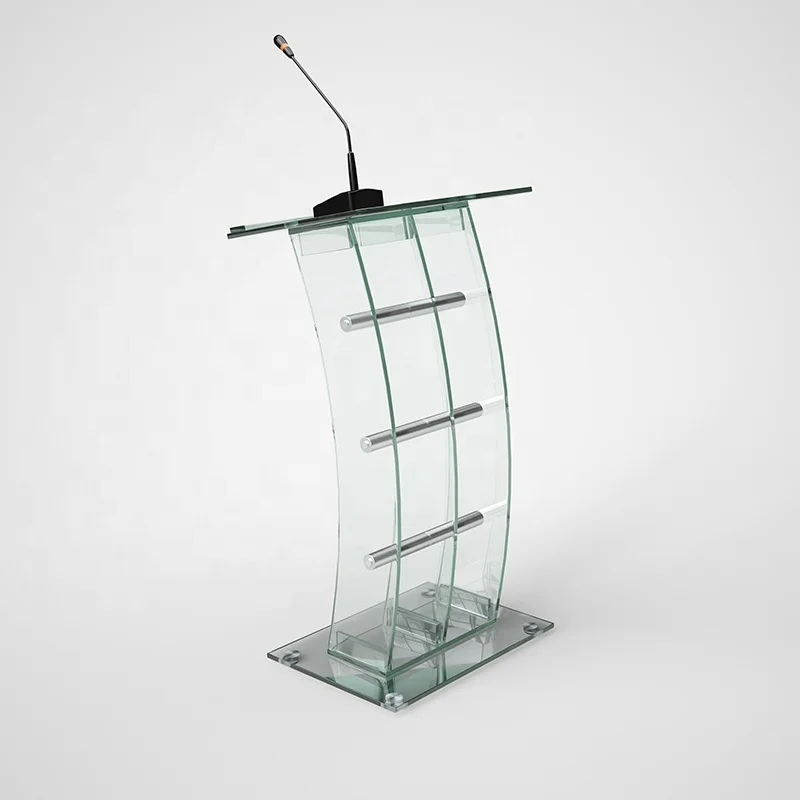 Modern Tempered Glass Church Podium - Affordable Pulpit Table Top ...