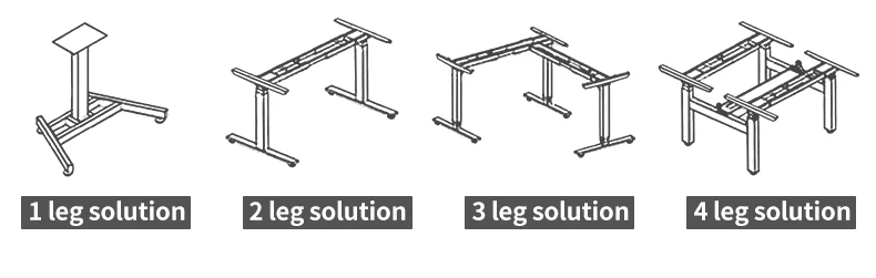 Office Electric Adjustable Table Legs With Linear Actuator for Modern ...
