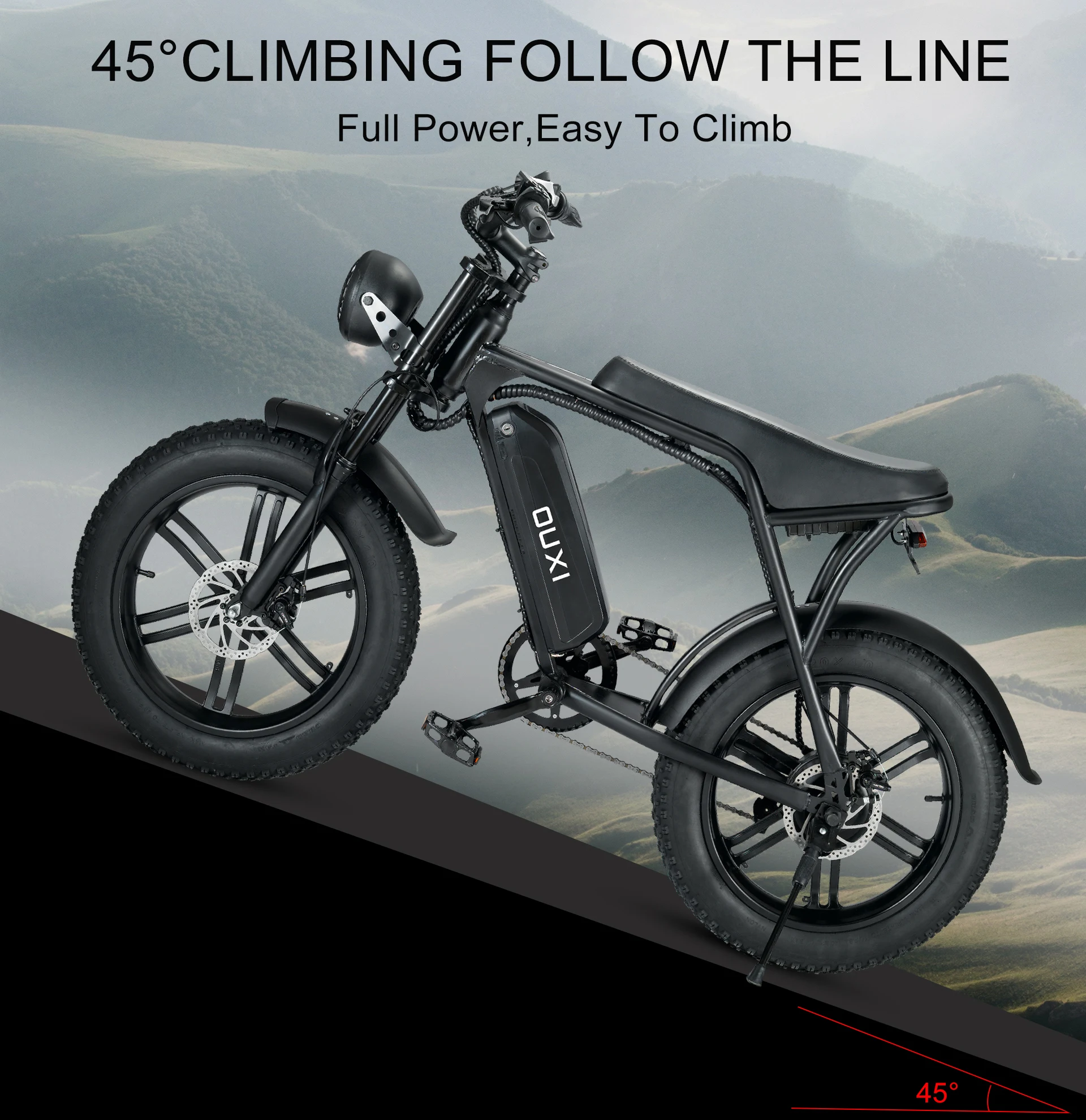 Fat Electric Bicycle Fat Bike Ouxi V8 Electric Fat Tire Bike 20inches