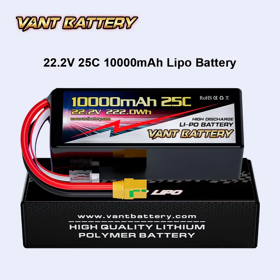 Vant High Capacity Durable 6s Lipo Battery 10000mah 22.2v 25c For ...