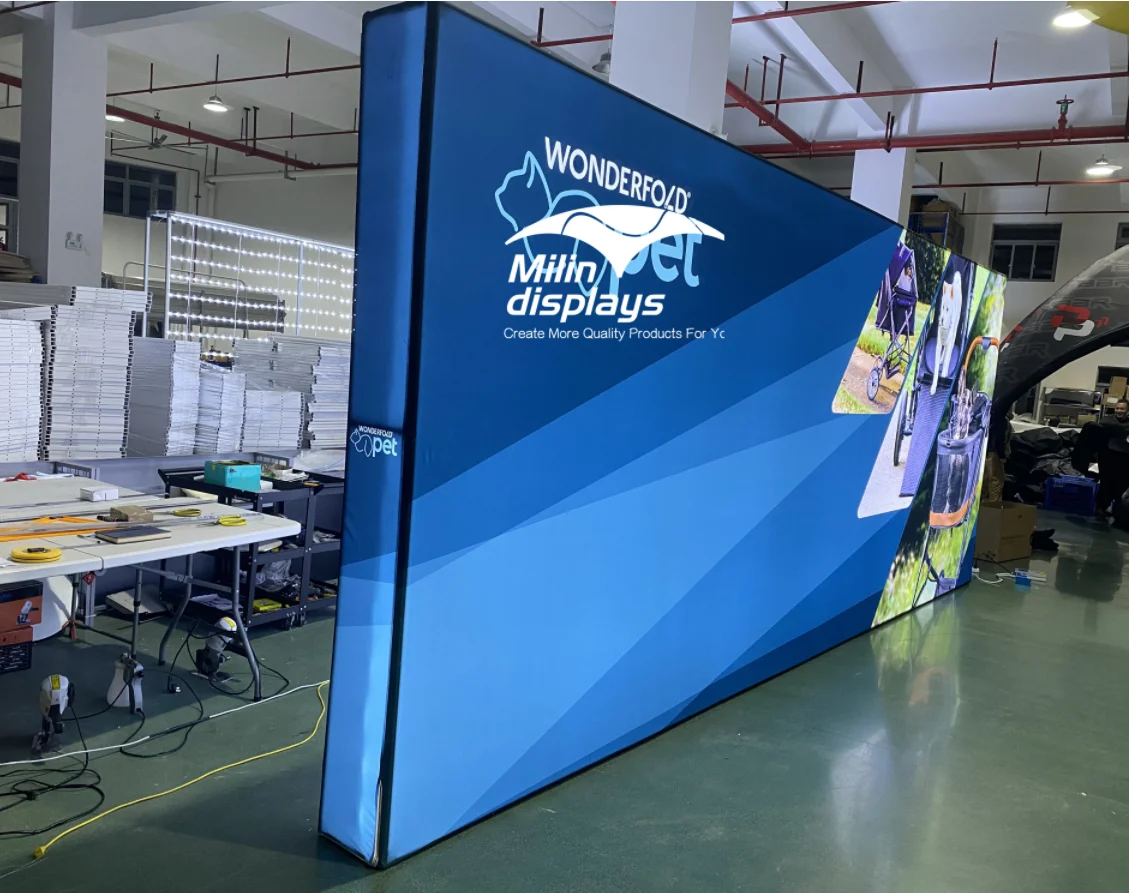10x20ft Custom Brand Backlit Exhibition Booth Design Portable Light Box ...