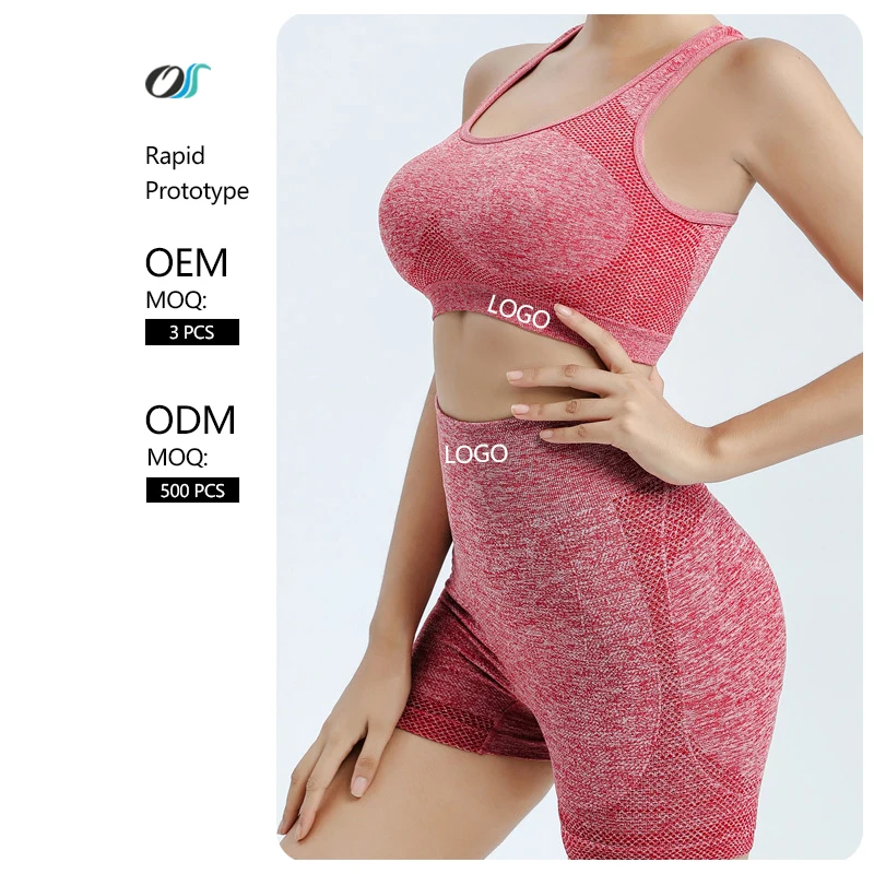 High-performance Seamless Yoga Set Breathable Yoga Gym Sports Bra And High-waisted Fitness ...