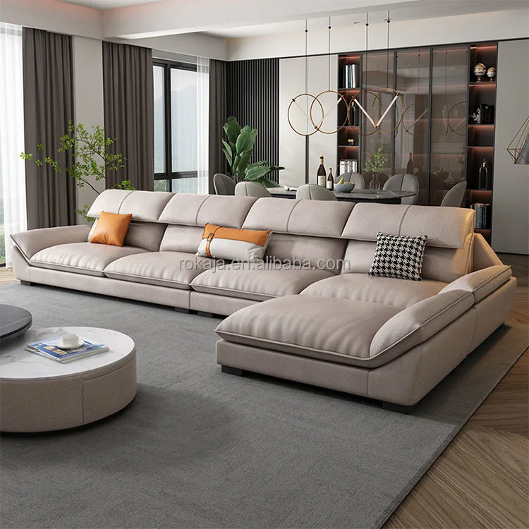 Minimalist L-Shape Sofa Set for Living Room - Easy Clean