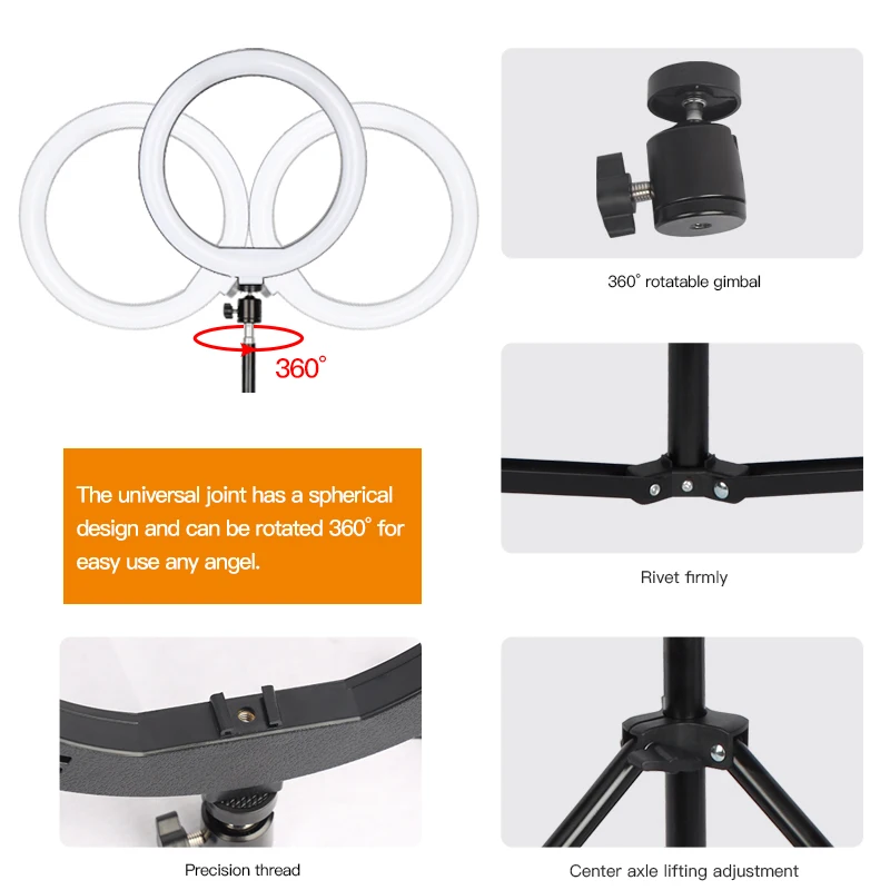 Ring Light,18inch Ring Light With Stand And Phone Holder,Makeup Led Ring Lights 60w Bi-color ...