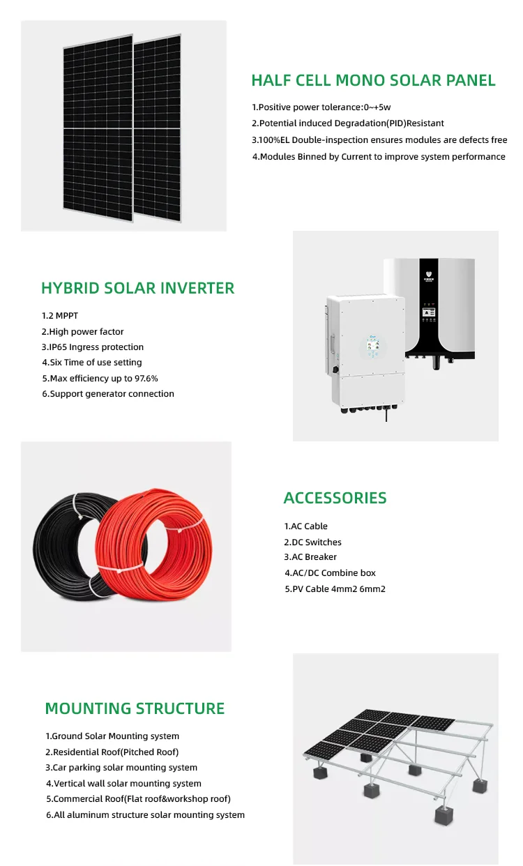 10KW to 30KW Hybrid Solar Power Systems for Commercial Use
