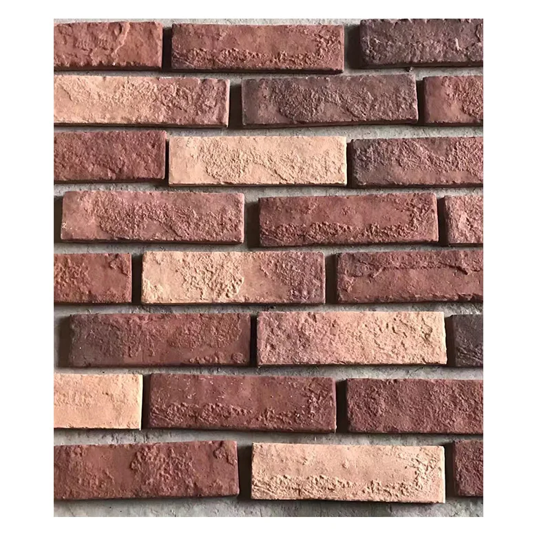 Custom exterior red brick wall cladding artificial stone panels looking ...