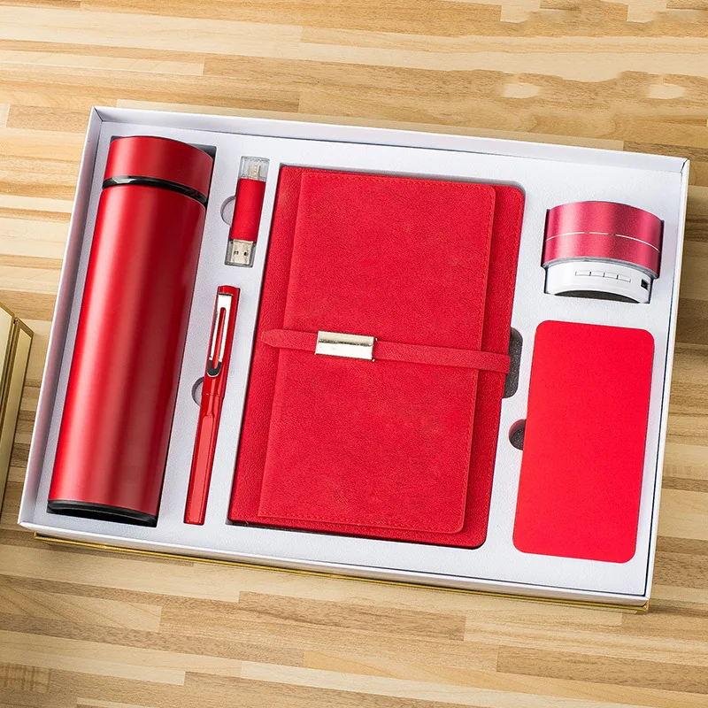 2024 Deluxe Business Promotional Thermos Power Bank Pen USB Diary ...
