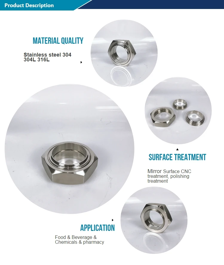 Aohoy Thread Type Stainless Steel Sanitary Aisi304 316l Bevel Seat 3a ...