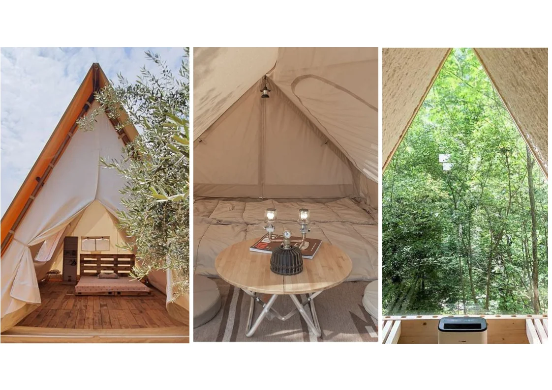 Hotel Resort Glamping Wooden Triangle Prefab House Villa