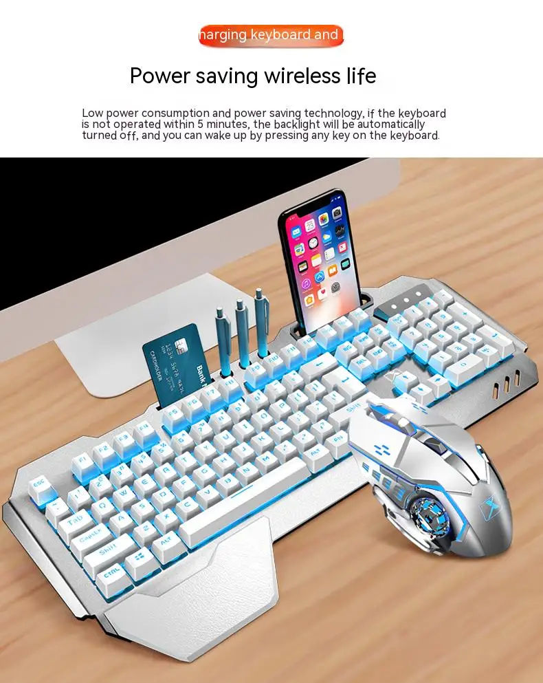 XINMENG K680 RGB Wireless Keyboard and Mouse Set for Esports