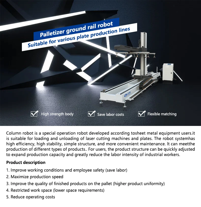 Guide Rail Column Robot Loading Machine Palletizer Robot - Buy ...