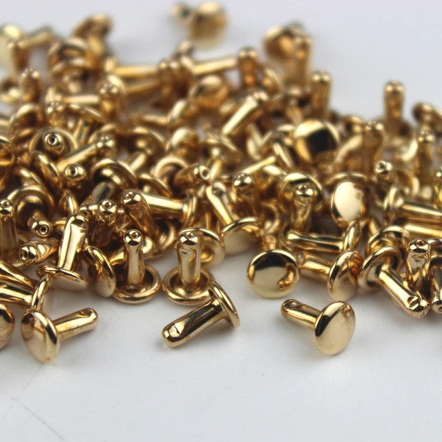 Brass Or Iron Double Cap Rivet Stud Handpress Rivets Spot Rivet Studs ...