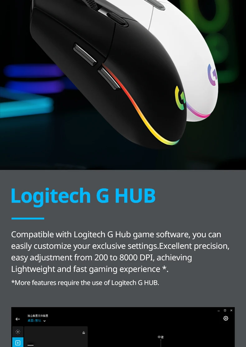 Logitech G102 Wired Gaming Mouse - Precision and Ergonomics