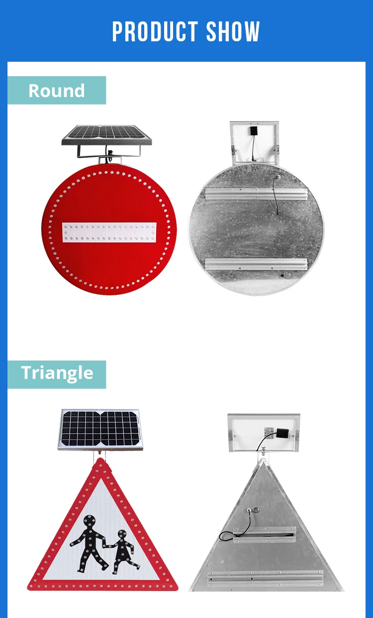Solar Powered Internally Illuminated Road Mark Signs With Flashing ...