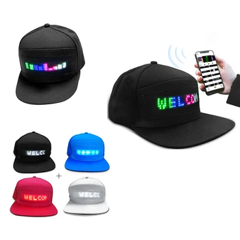 Diy Custom Words Lighting Flashing Scrolling Message Led Hat Factory ...