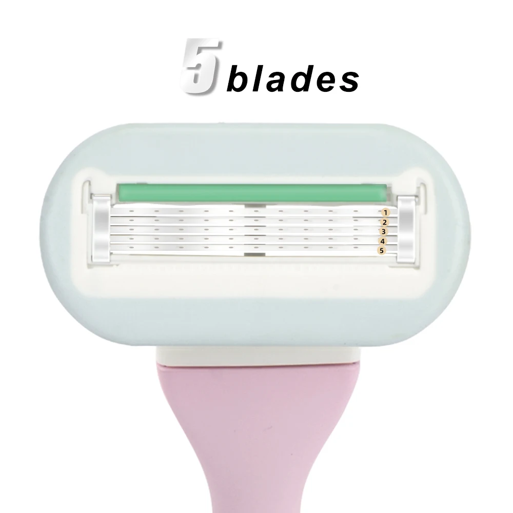 D957l New Design Five Blade Women's Razor System,1 Handle+1 Holder ...