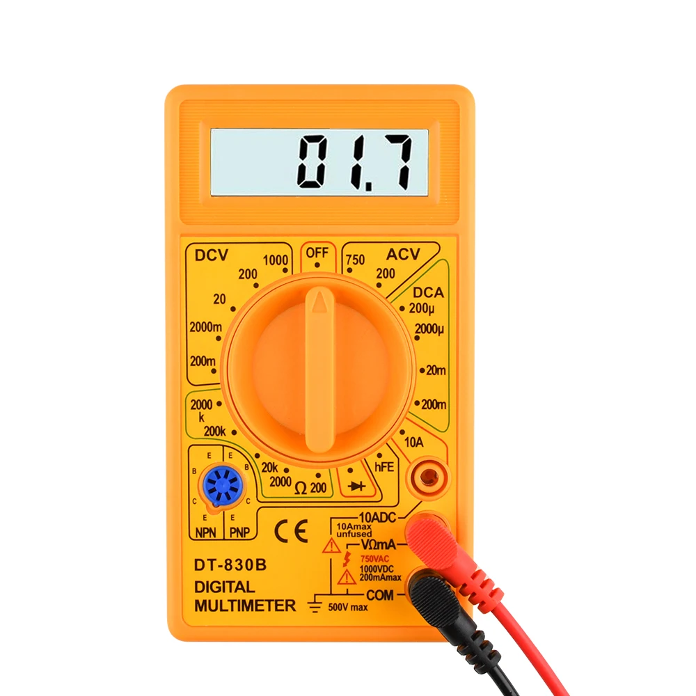 DT830B Digital Multi-Meter Mini Universal Handheld Multi-Meter ...