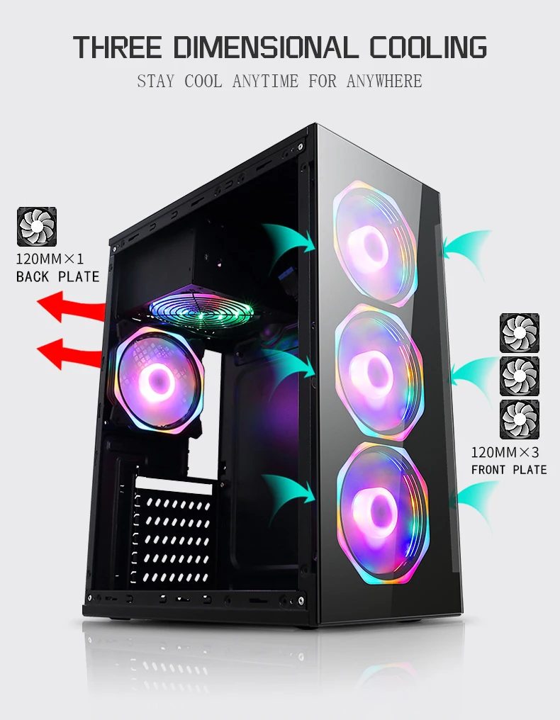 Customized Oem Pc Case Gabinetet Pc Gaming Hardware Gaming Computer ...