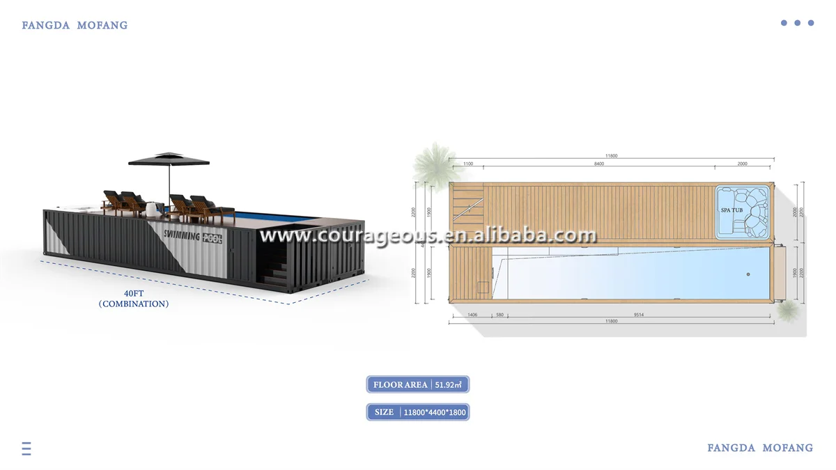 Shipping Container Swimming Pool Fiberglass Pool Shipping Container ...
