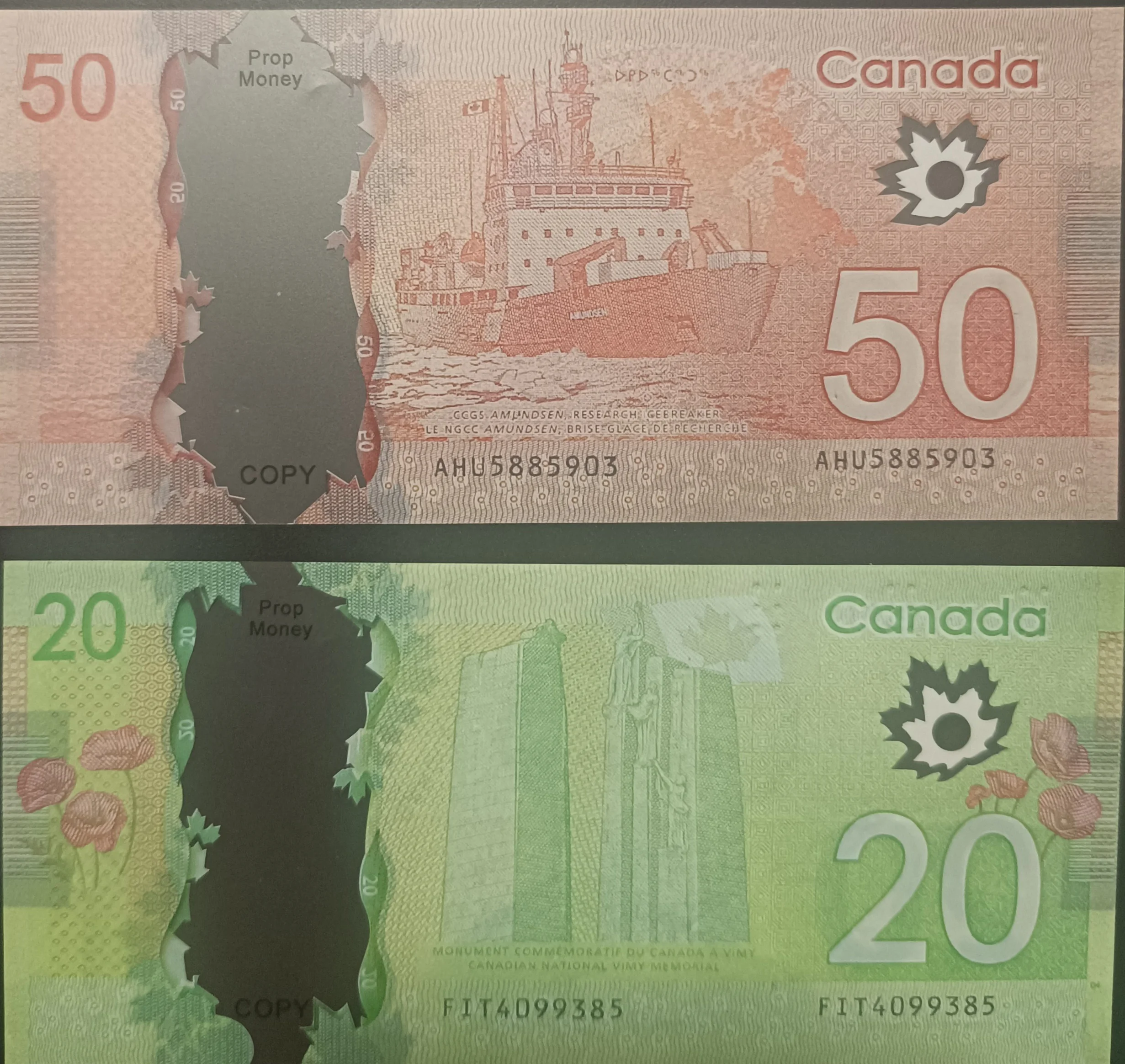 Clear Window Transparent Movie Polymer Canadian Prop Money Canada ...
