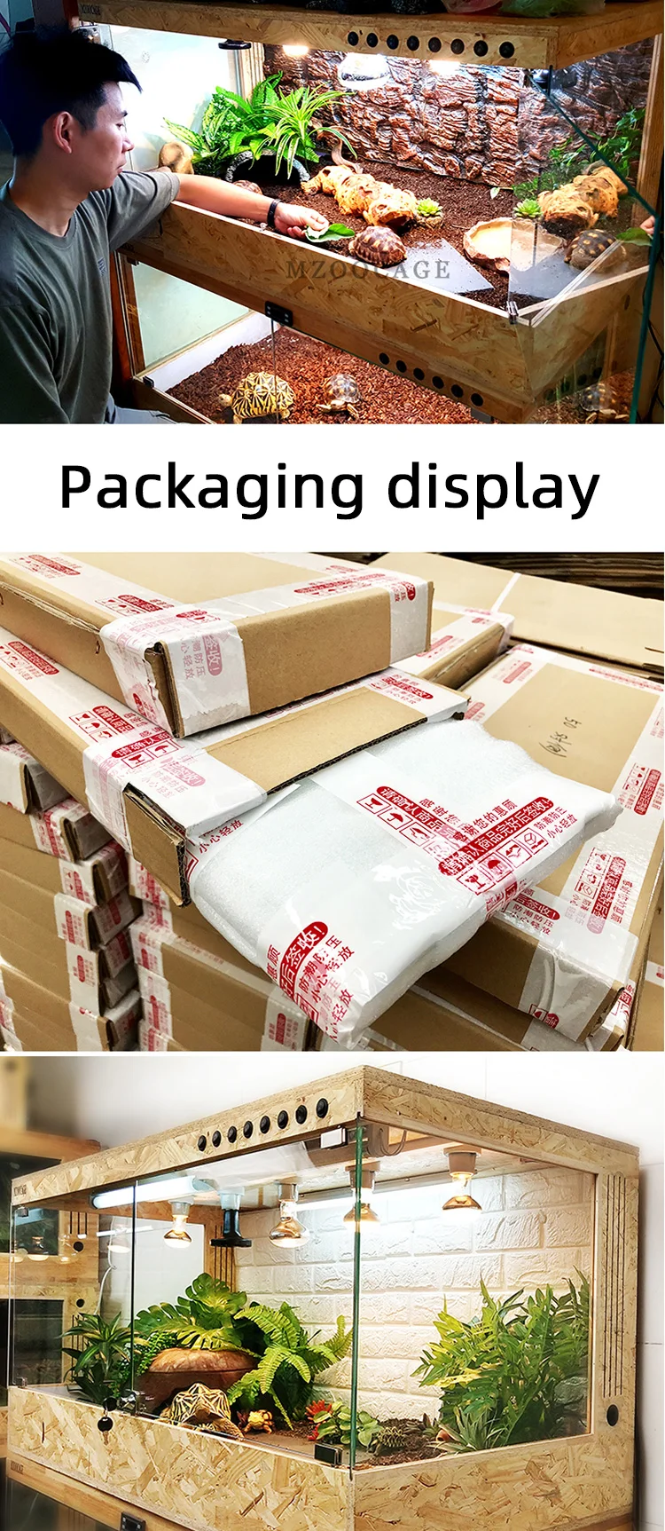 Reptile Breeding Box Solid Wood in One Durable Lizard Tortoise Reptiles ...