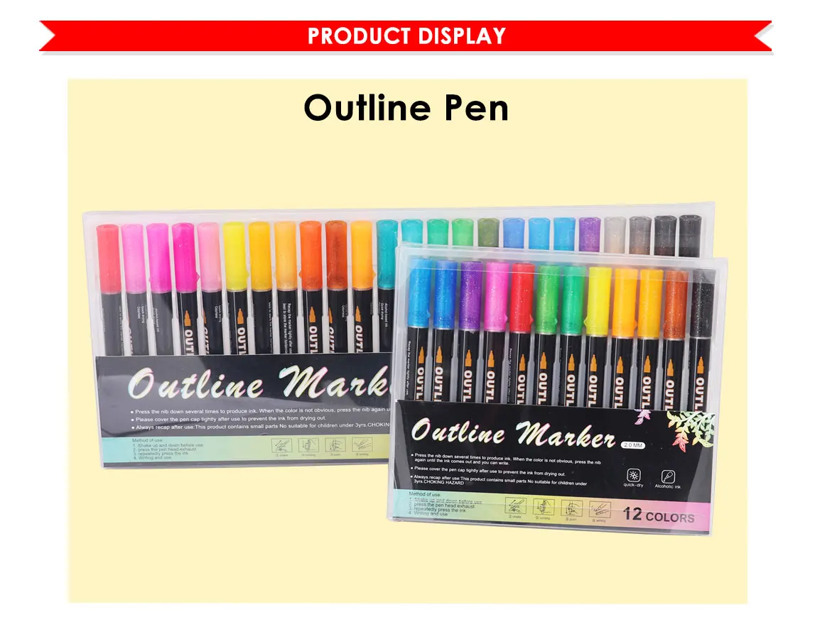 Foska Art Marker Pens - Bright Colors for Creative Drawing