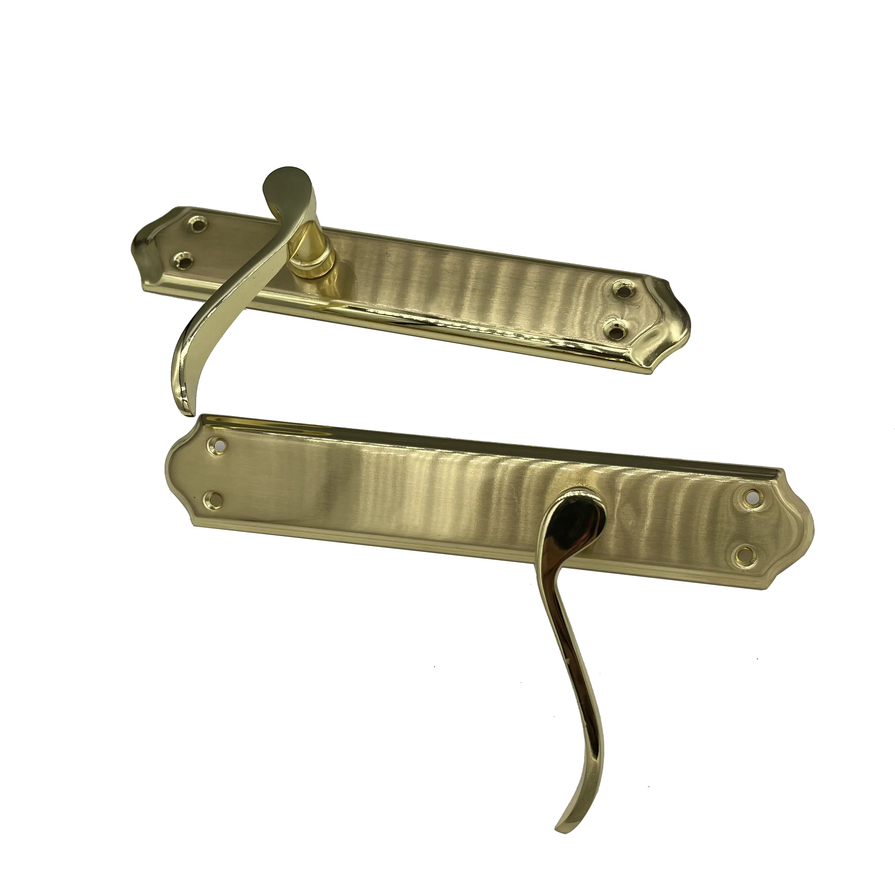 Luxury Gold Color Iron Plate Aluminum Handle Lock For Door High Quality ...